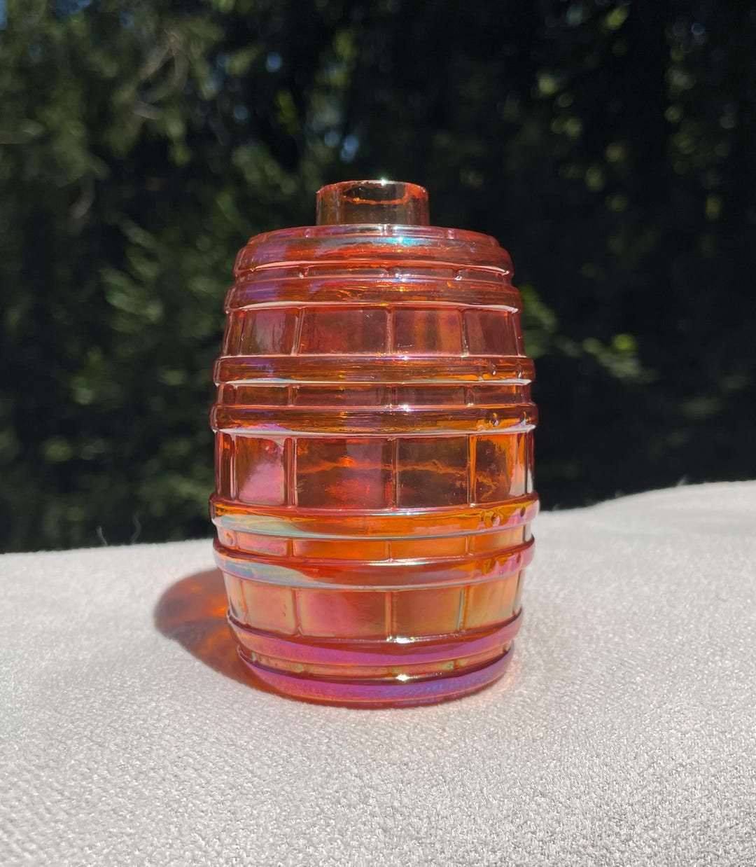 Imperial Glass Carnival Glass Barrel - Little Whiskey Keg - Etsy