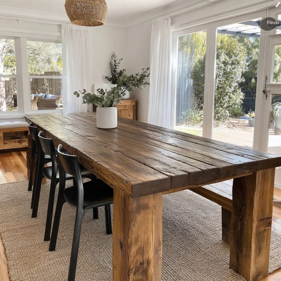 Handmade Oak Dining Table – Custom Size, Solid Wood - Etsy
