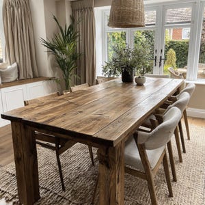 Handmade Oak Slab Dining Table – Rustic Scandinavian Design - Etsy