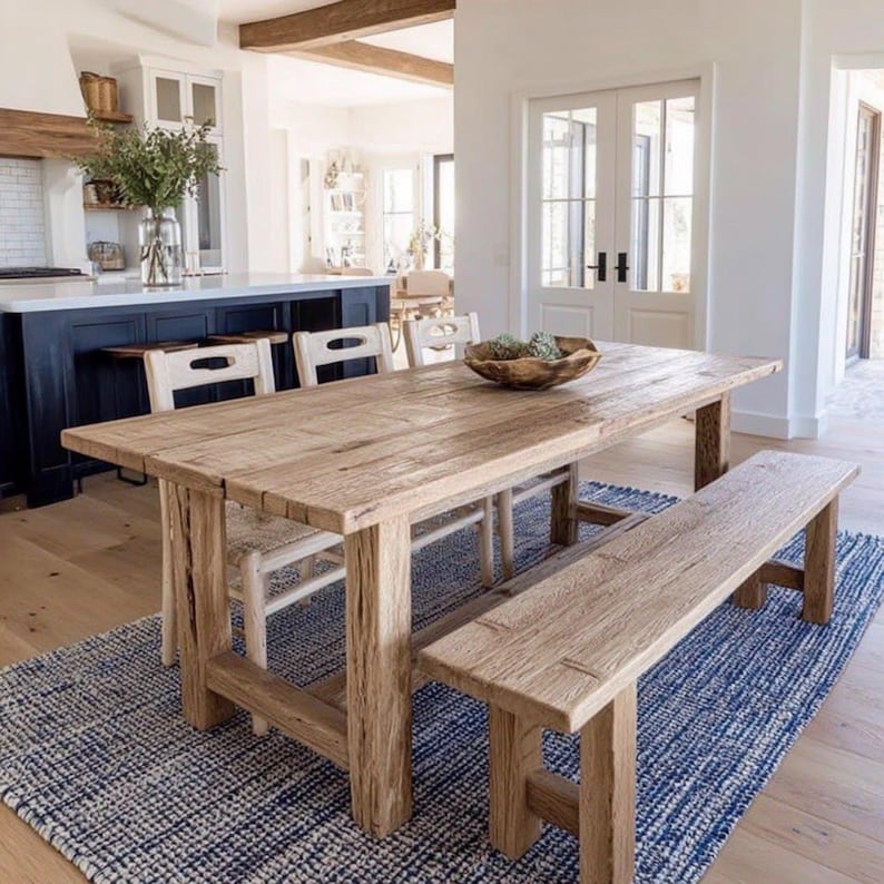 Handmade Table, Walnut Dining Table, Solid Wood Table, Custom Size ...