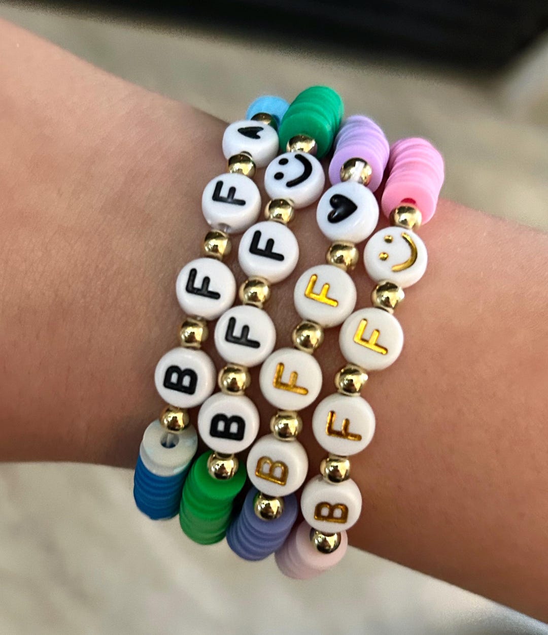 BFF Beaded Friendship Bracelets | Custom Options | Many Colors - Etsy