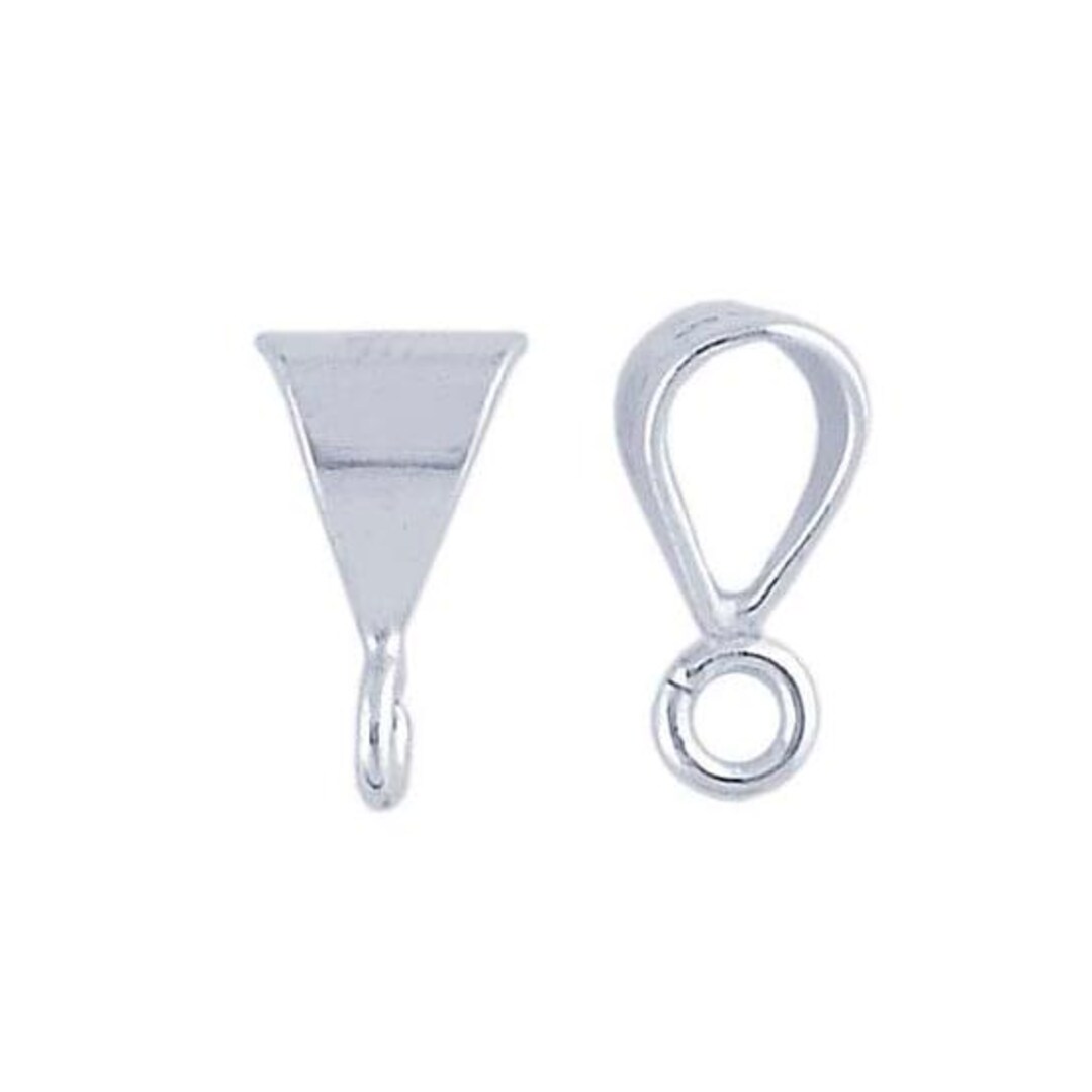 Sterling Silver Pendant Bails With Ring, Choose Your Size - Etsy