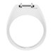 Sterling Silver Men's Ring Mounting: Customizable Emerald or Oval Stone ...
