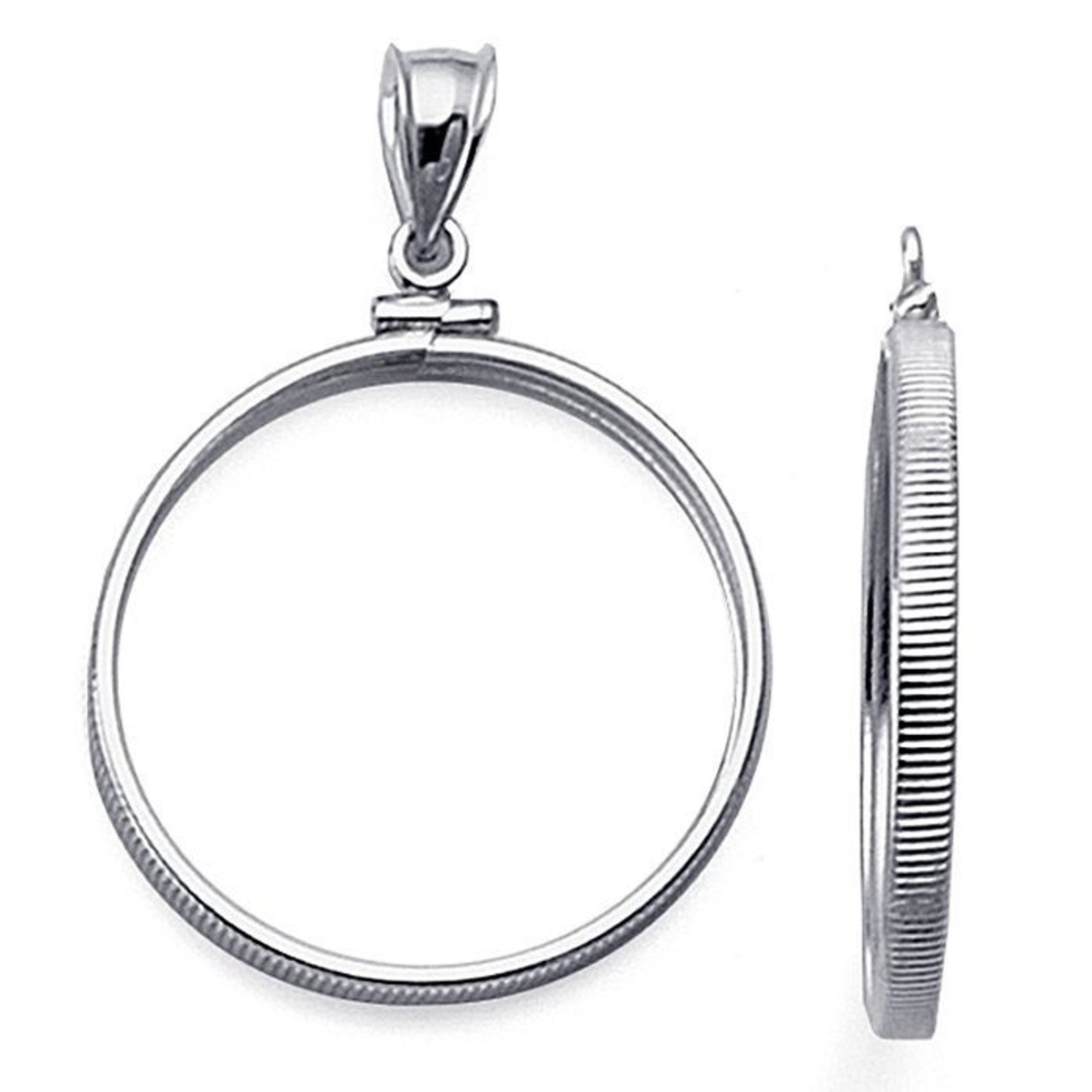 Sterling Silver Coin Pendant Mounting: US Coin Holder - Etsy