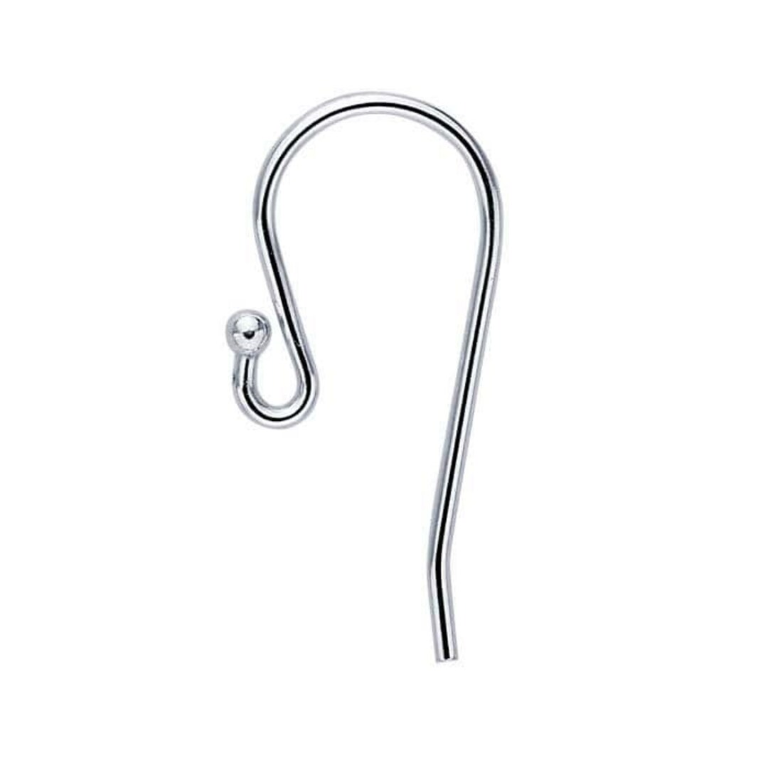 Argentium® Silver Ear Wire With 1.8mm Ball End and Loop - Etsy