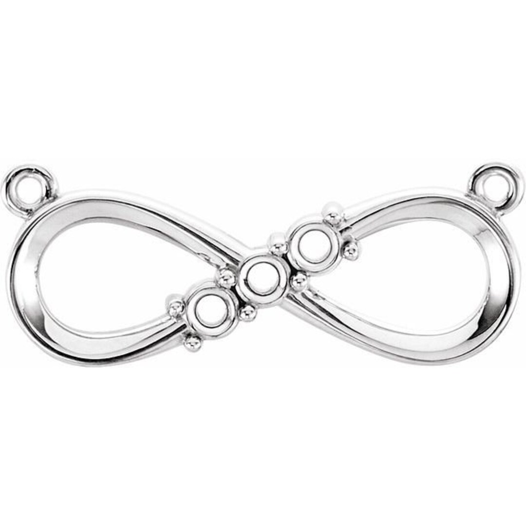 3-stone Infinity-inspired Pendant Mounting Available in Sterling Silver ...