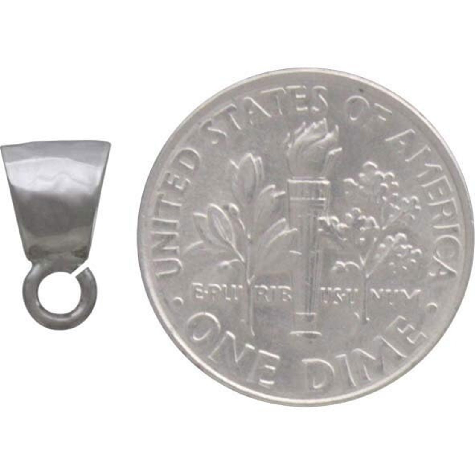 Silver Pendant Bail With Front Facing Open Ring 9x5mm - Etsy