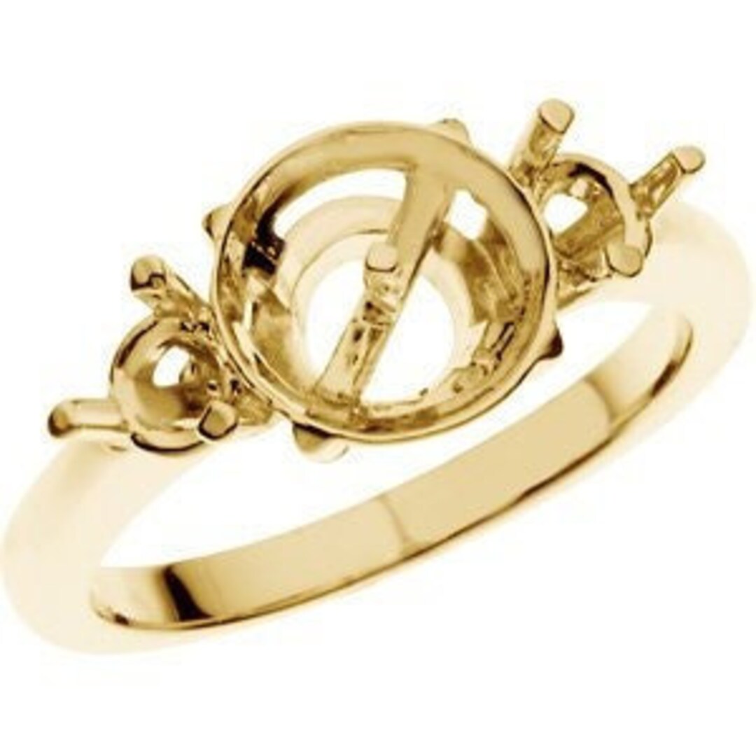 Pearl & Gemstone Ring Mounting: Sterling Silver or 14k Gold - Etsy