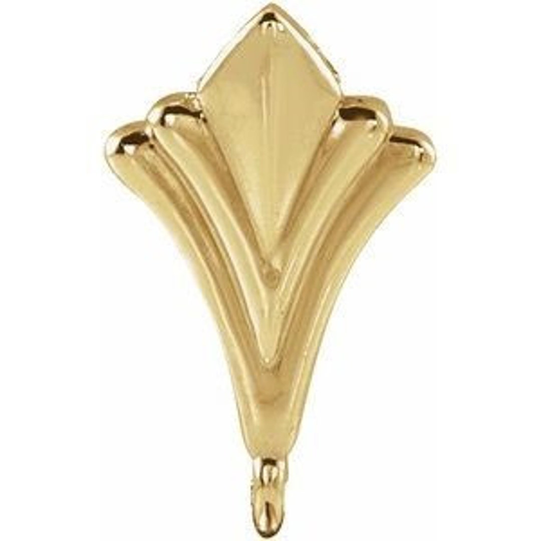 14K 5.2x1.5 Mm ID Tapered Hidden Bail Available in Yellow, Rose, and ...