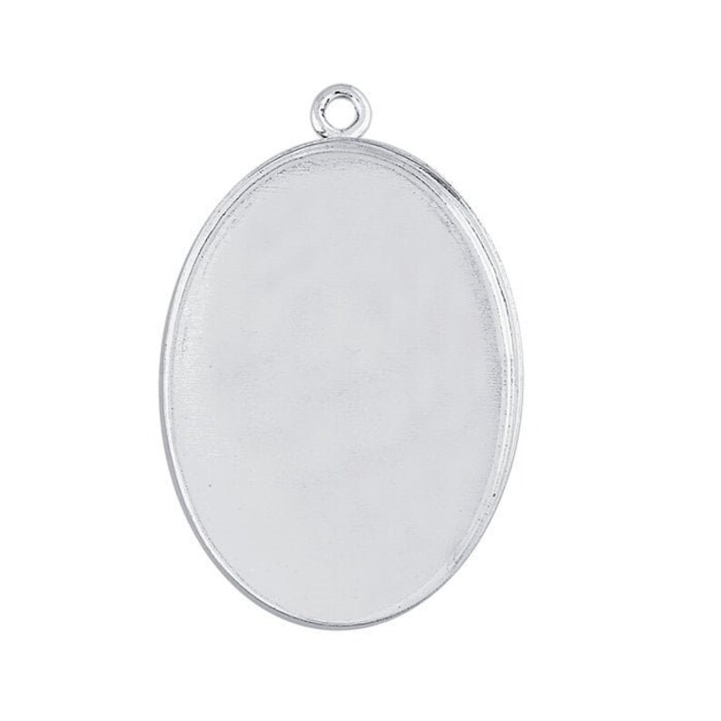 Sterling Silver Bezel Oval Component Mounting - Etsy