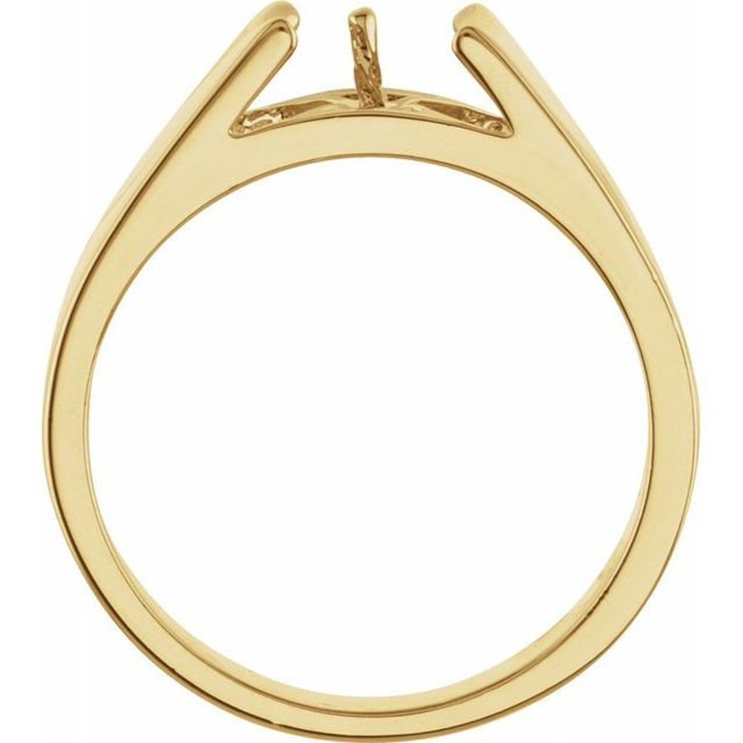 14K Yellow or White Gold Cathedral Ring Mounting for 8 Mm Pearl, Custom ...