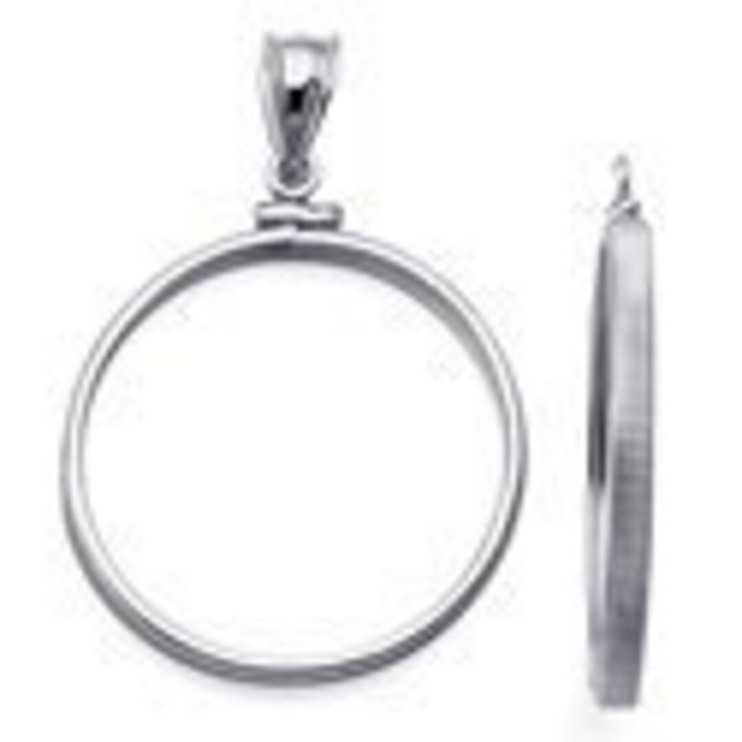 925 Sterling Silver Plain Coin Mounting - Etsy