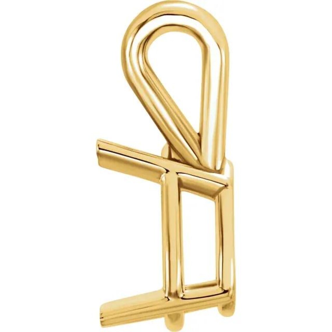 Pear 4-prong Pendant Mounting in 14k Gold or 925 Sterling Silver ...