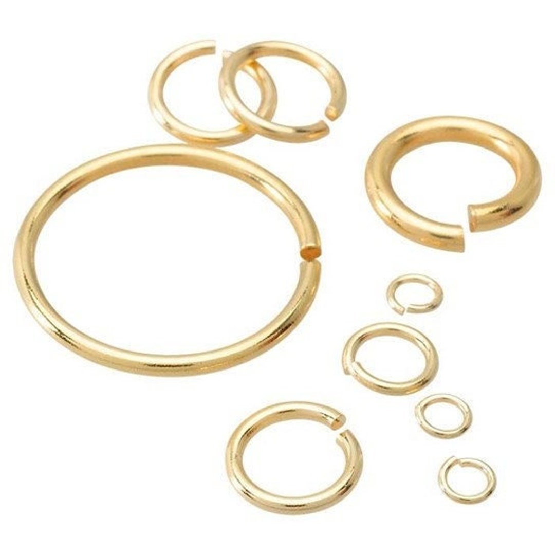 14k Yellow Gold Round Jump Ring, Select Your Size - Etsy