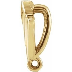 14K 5.2x1.5 Mm ID Tapered Hidden Bail Available in Yellow, Rose, and ...