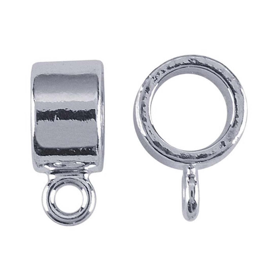 Sterling Silver Tube Pendant Bail With Ring - Etsy