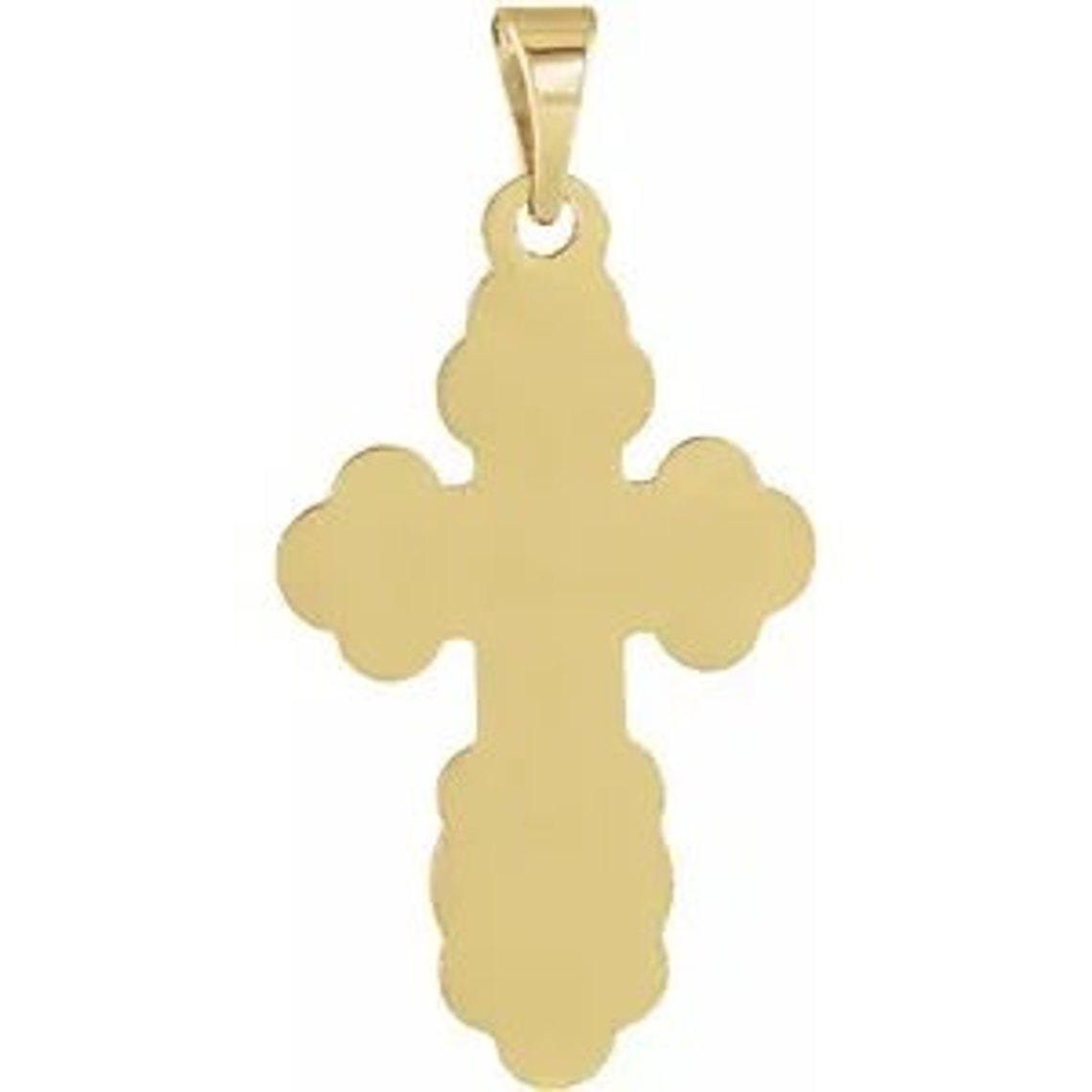 Orthodox Cross Pendant in Solid 14k Yellow O White Gold, 4 Sizes ...