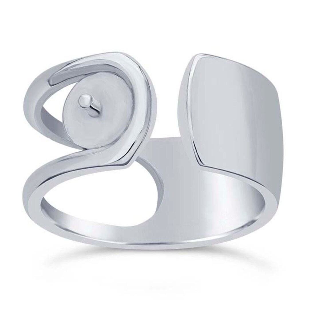 Sterling Silver Open-shank Pearl Ring Mountings - Etsy