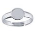 925 Sterling Silver Adjustable Ring With 8mm Round Pad - Etsy