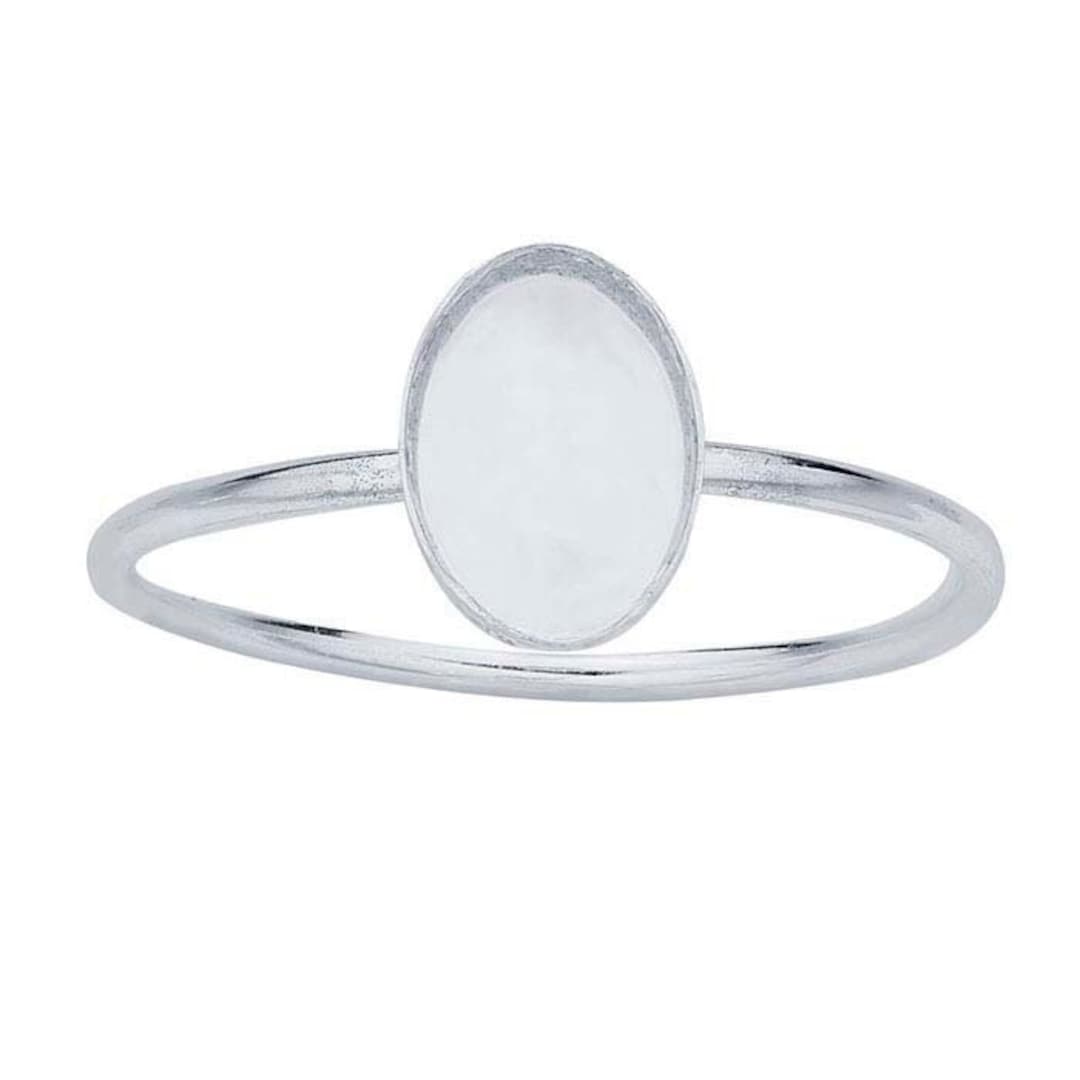 Sterling Silver Oval Cabochon Ring Mounting, Choose Your Setting Size ...