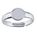 925 Sterling Silver Adjustable Ring With 8mm Round Pad - Etsy