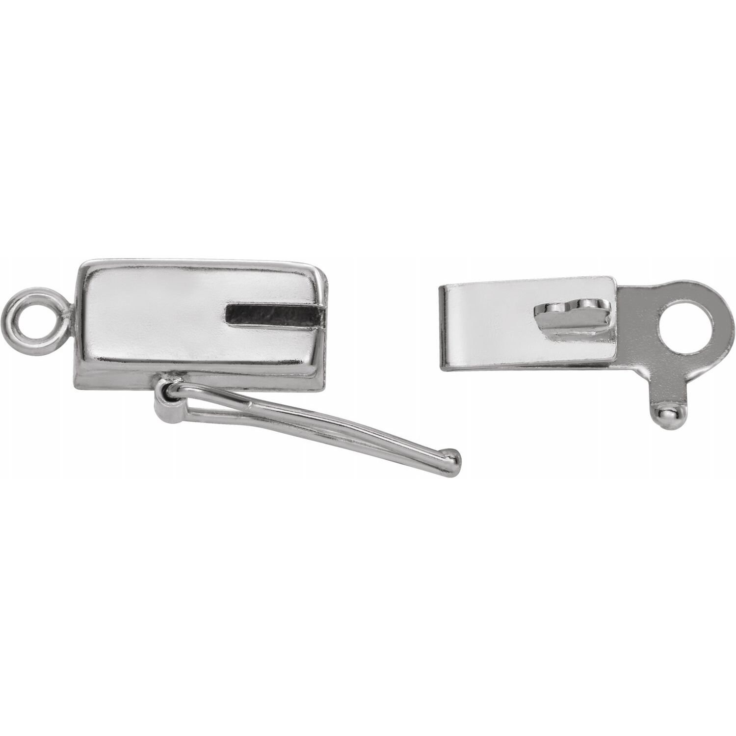 Square 8x4 Mm Box Clasp in Sterling Silver or 14k Yellow Gold | Etsy