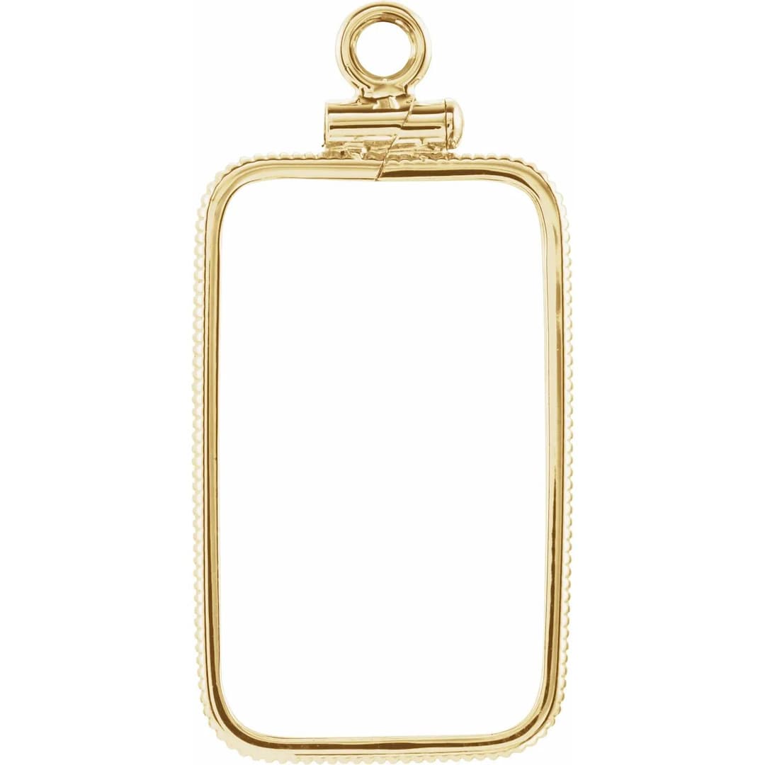 14K Gold Coin Frame Bezel, Coin Currency Credit Suisse, 5 Grams or 1/2 ...
