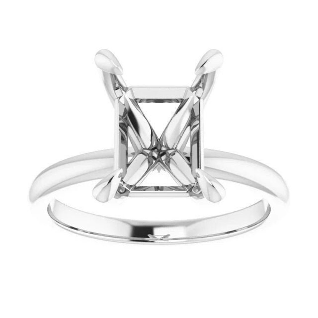 Solitaire Engagement Ring Mounting in Your Choice of Mounting, Size and ...