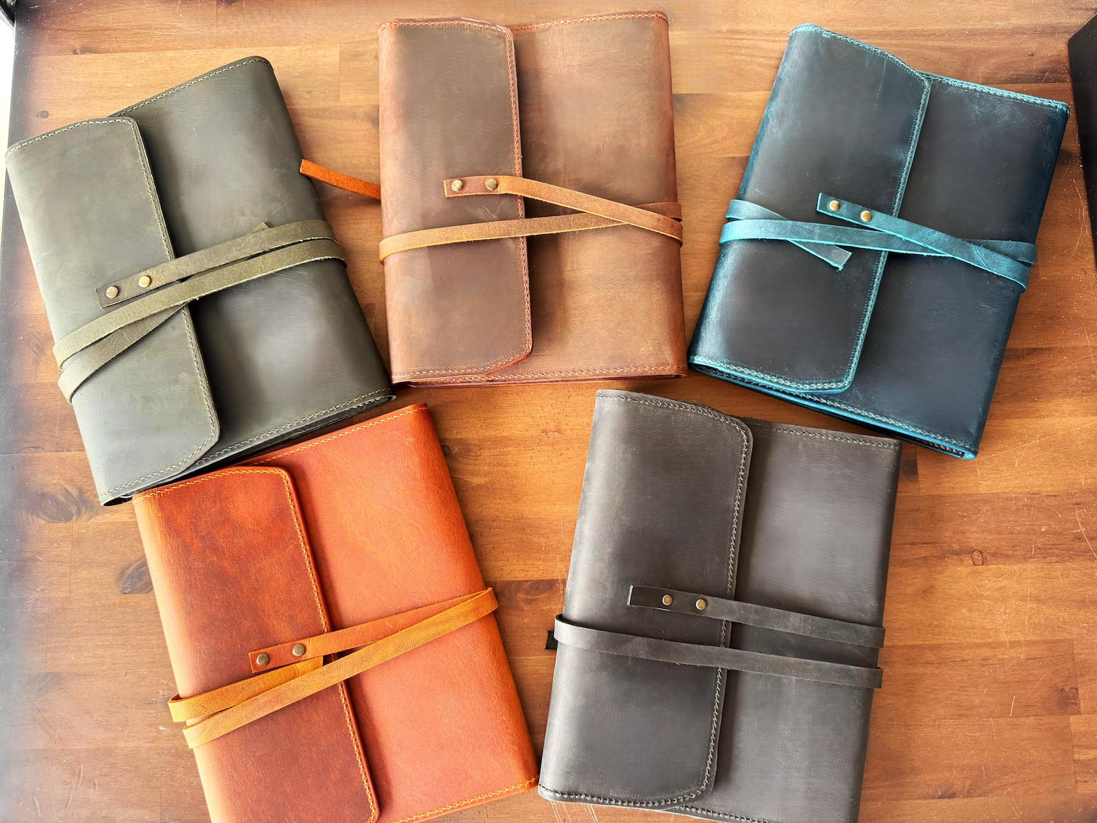 Handmade Leather Sketchbook Cover A5, Artist Drawing Pad Case With ...
