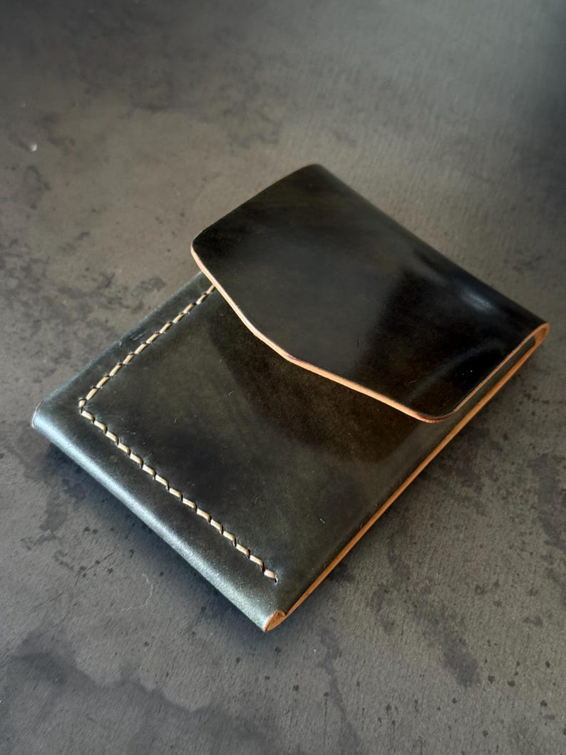 Leather Cash Wallet With Shell Cordovan, Shell Cordovan Card Wallet ...