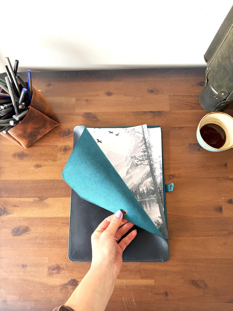 Handmade Leather File, Personalized Document Organizer, Personalized ...