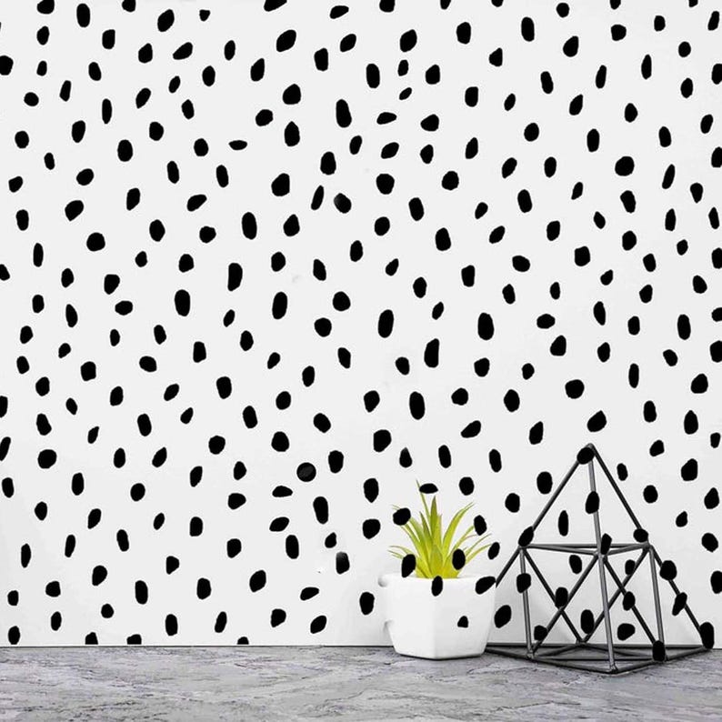 200+ Dalmation Spot Wall Stickers - Irregular Polka Dot Vinyl Decals ...