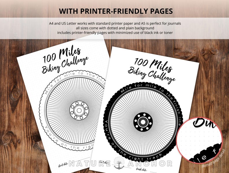 Cycling 100 Mile Challenge Tracker: Printable Cycling Journal (PDF ...