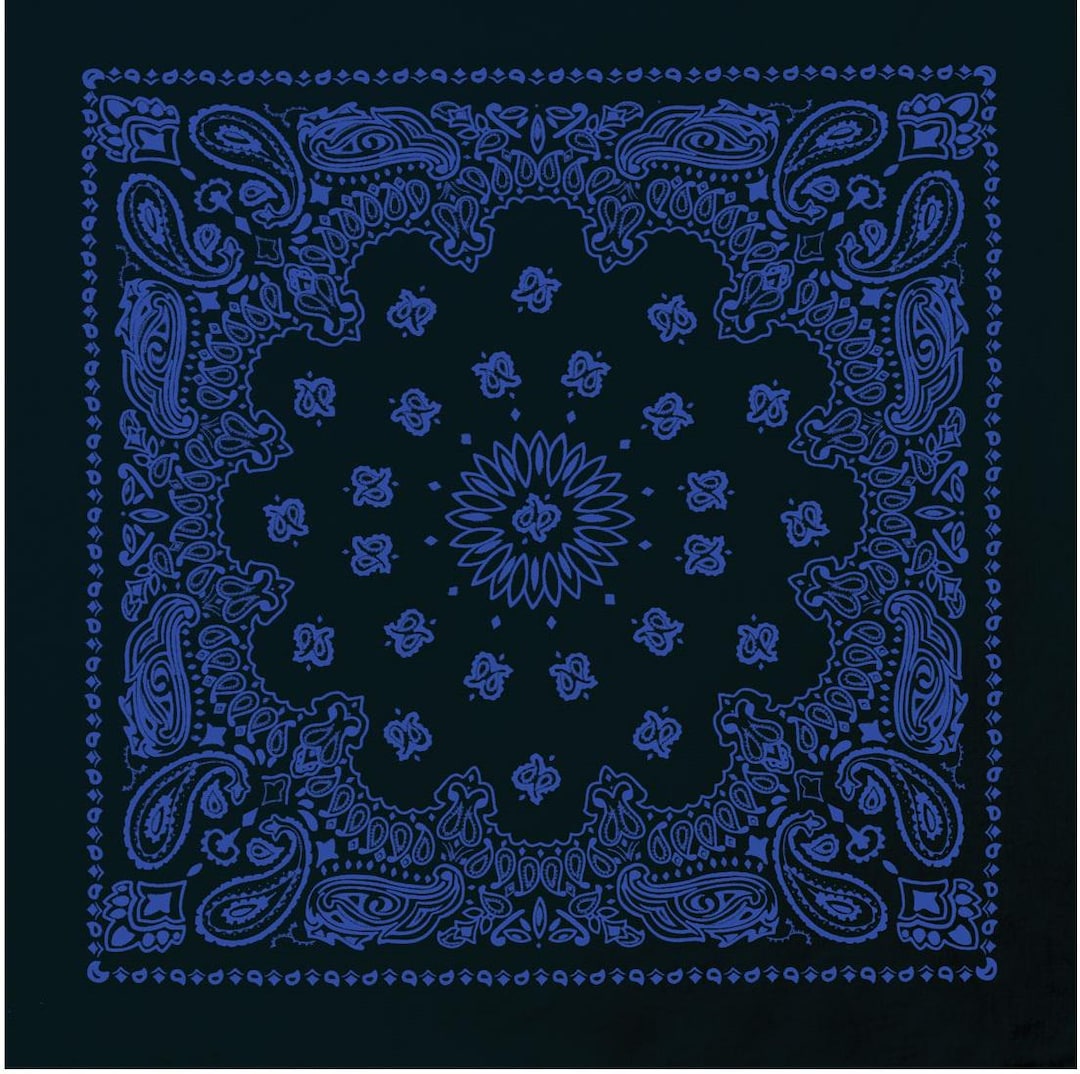 BLUE & BLACK Extra Large Bandanas - Men and Women Paisley Trainmen Big ...