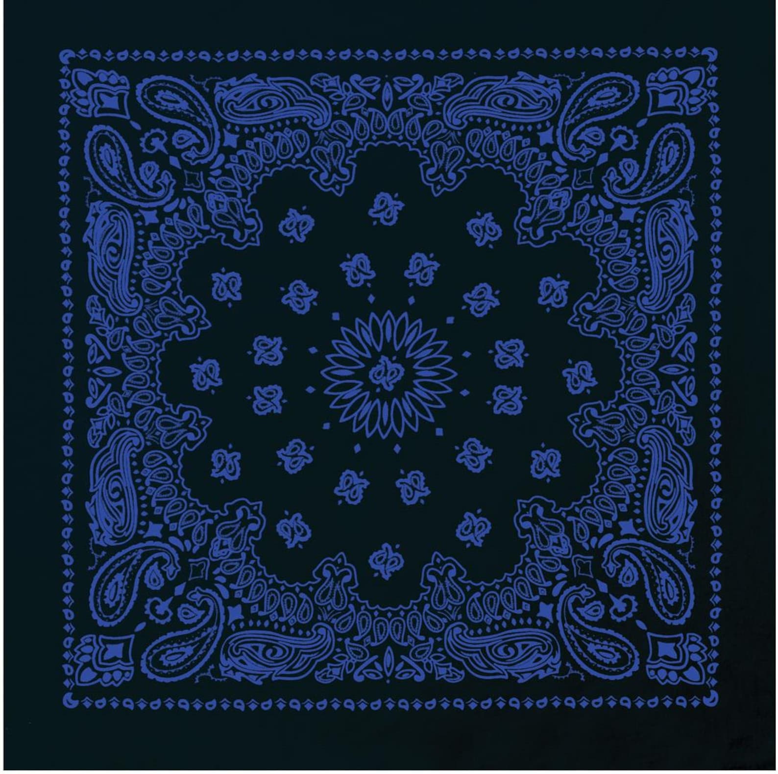 BLUE & BLACK Extra Large Bandanas - Men and Women Paisley Trainmen Big ...