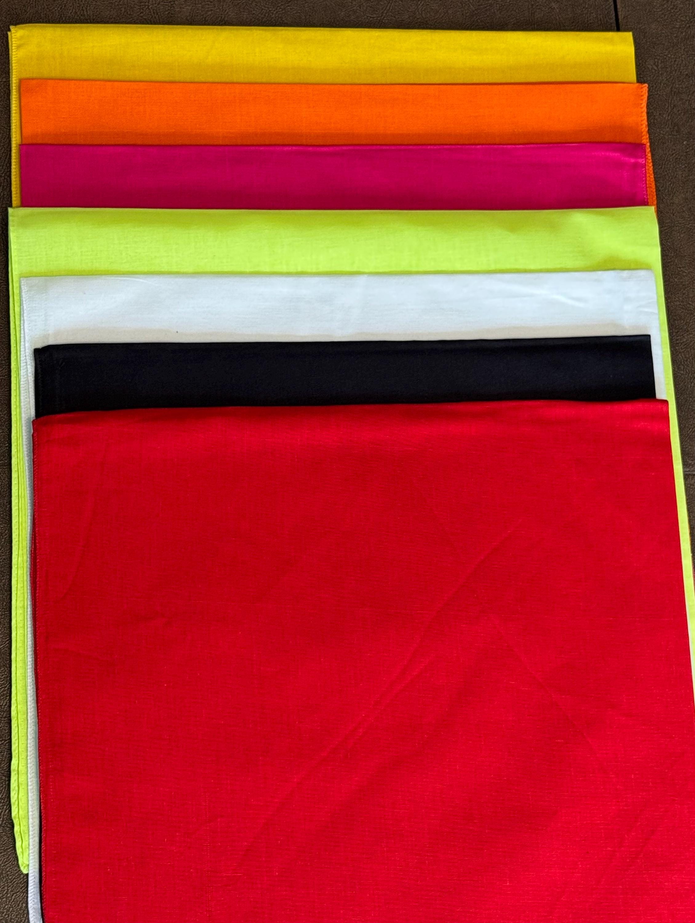 Solid Black Extra Large Bandana - Big 27
