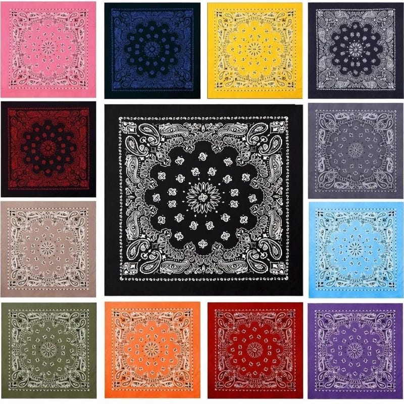 Bandana Black and Grey - Etsy