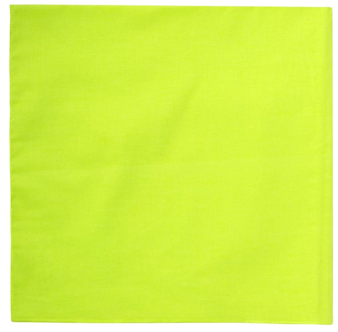 Bright Green Oversized Bandana - Extra Large 27" Safety Neon Green ...