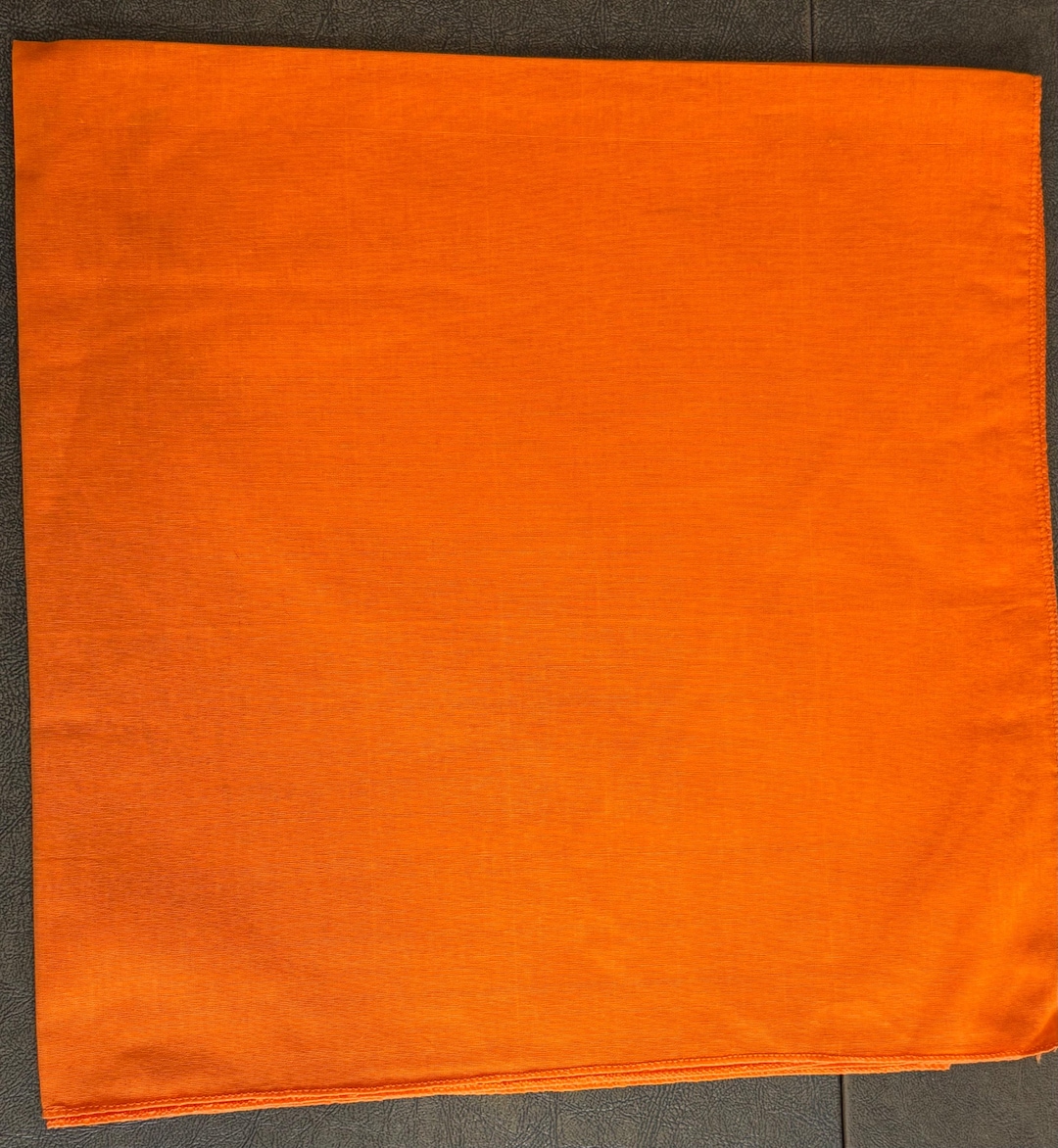 Solid Orange Extra Large Bandana - Big Hi-vis 27" Bandanas for Men ...