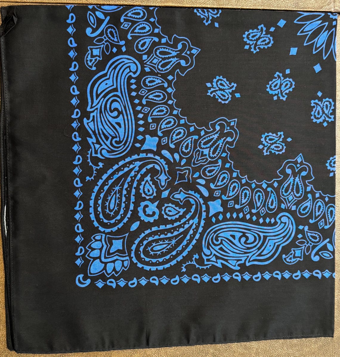 BLUE & BLACK Extra Large Bandanas - Men and Women Paisley Trainmen Big ...
