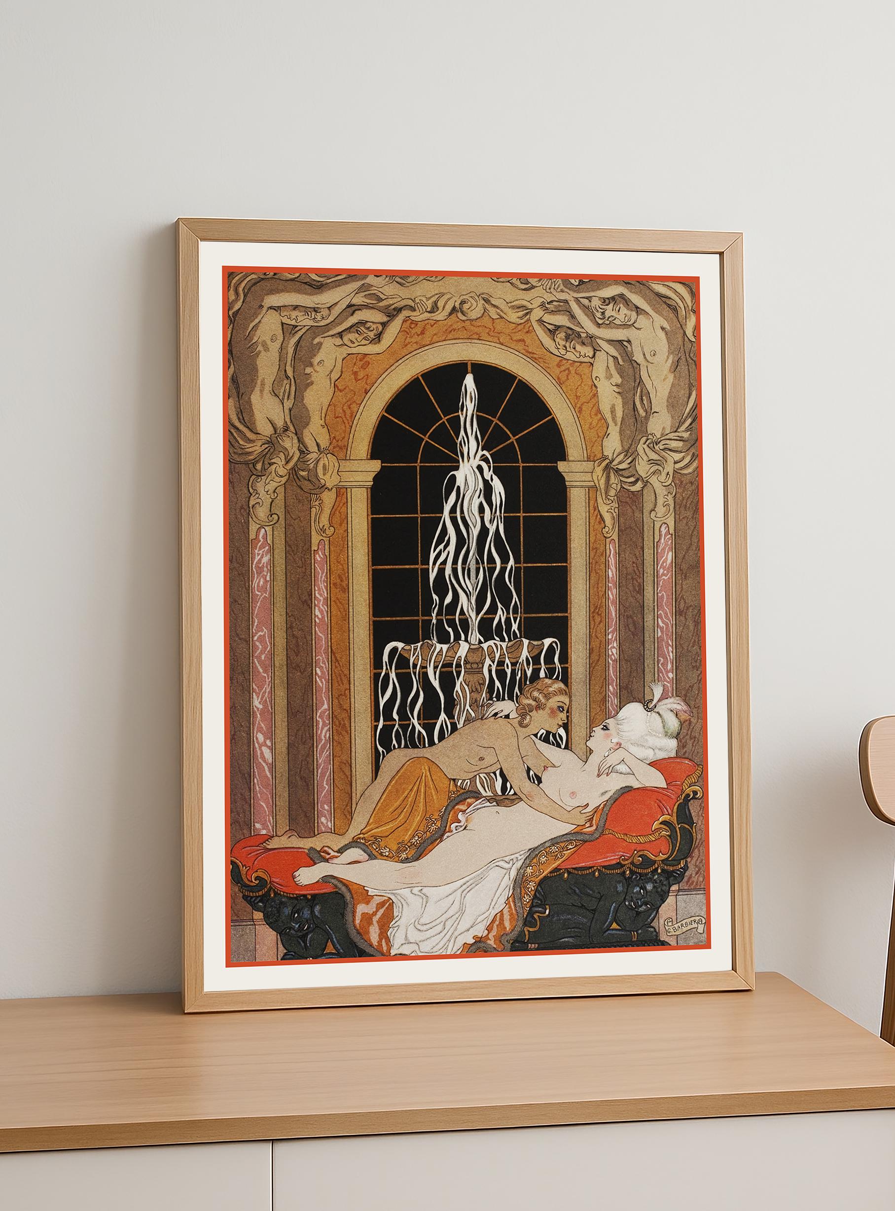 Dangerous Liaisons by Georges Barbier, Lesbian Art Print, Sapphic Art, Vintage Poster - Etsy