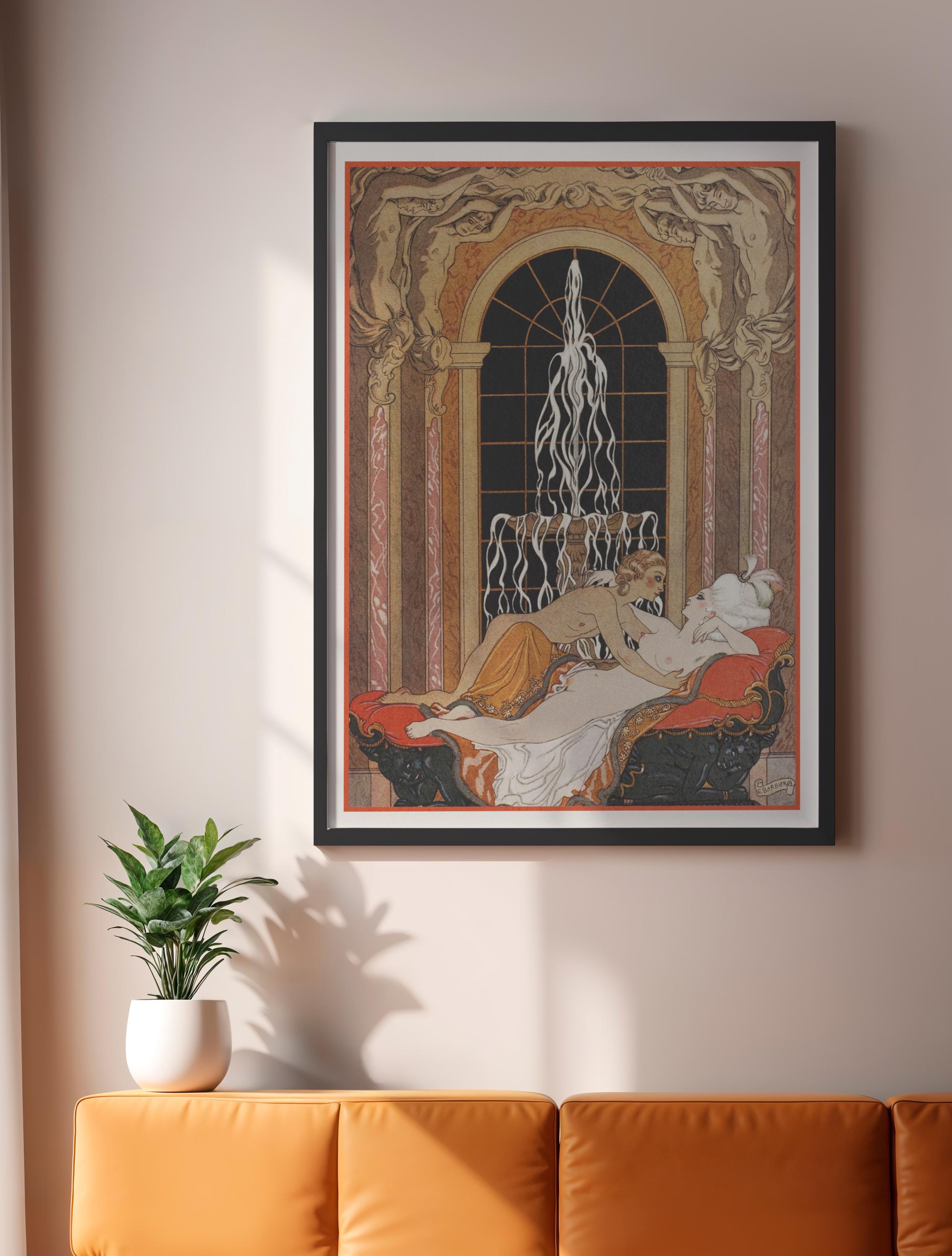 Dangerous Liaisons by Georges Barbier, Lesbian Art Print, Sapphic Art, Vintage Poster - Etsy