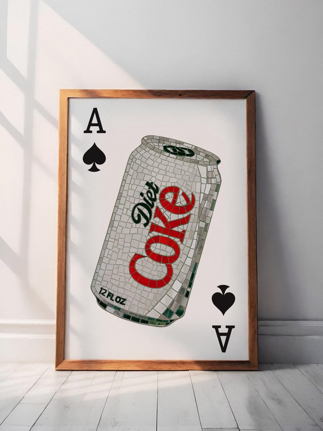 Ace Card Disco Diet Coke Canvas Print Mosaic Diet Coke Minimalistic Bar ...