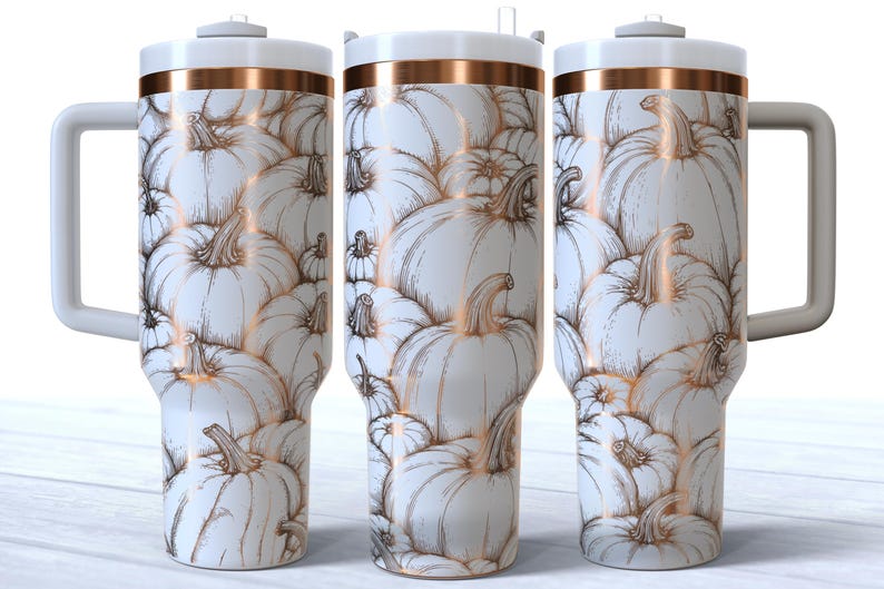 Fall Pumpkins 40oz SVG PNG Tumbler Wrap Autumn Laser Engraving File ...