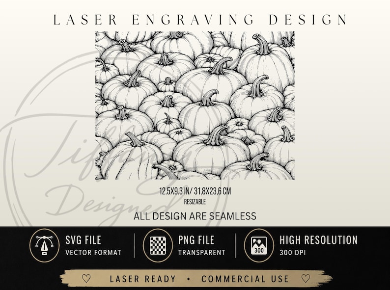 Fall Pumpkins 40oz SVG PNG Tumbler Wrap Autumn Laser Engraving File ...