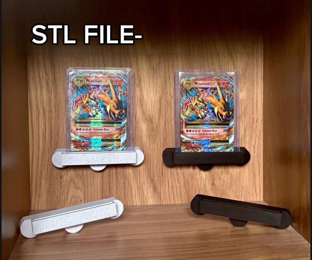Trading Card Display STL File – Wall-mounted TCG Stand - Etsy