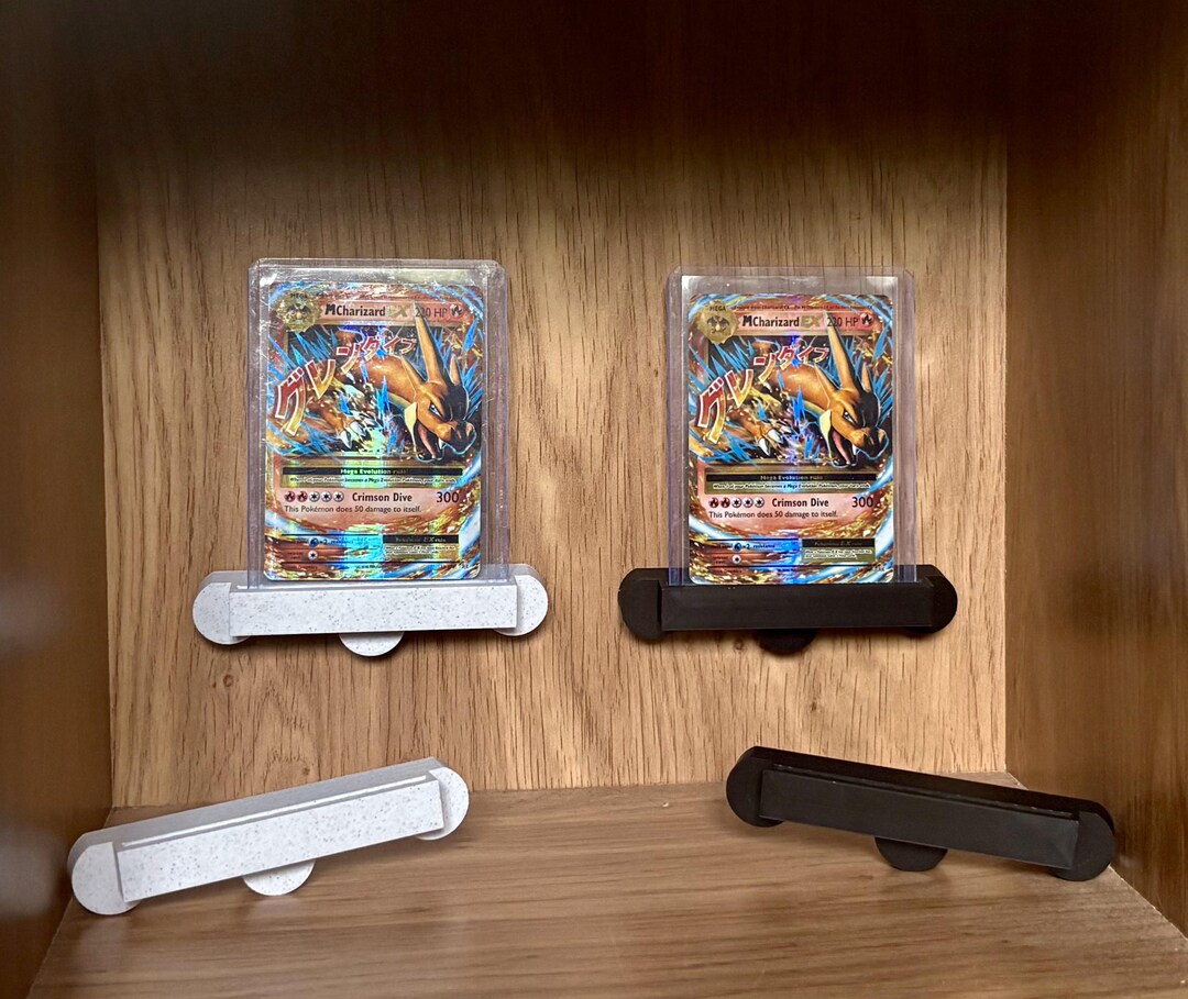 3D Printed Trading Card Stand – Wall Mount Display, Adhesive Back - Etsy