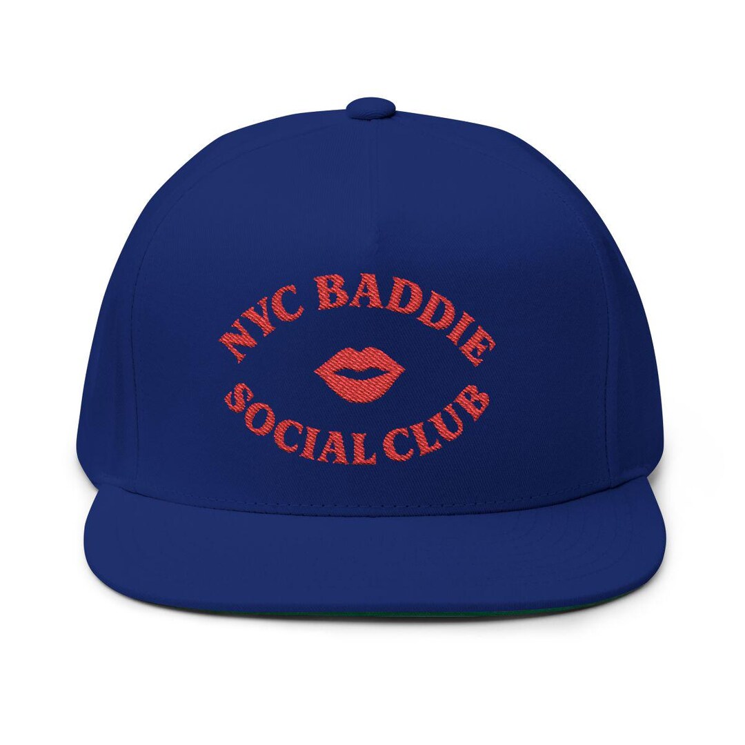 NYC Baddie Social Club Flat Bill Cap: Cotton Twill Snapback Hat - Etsy