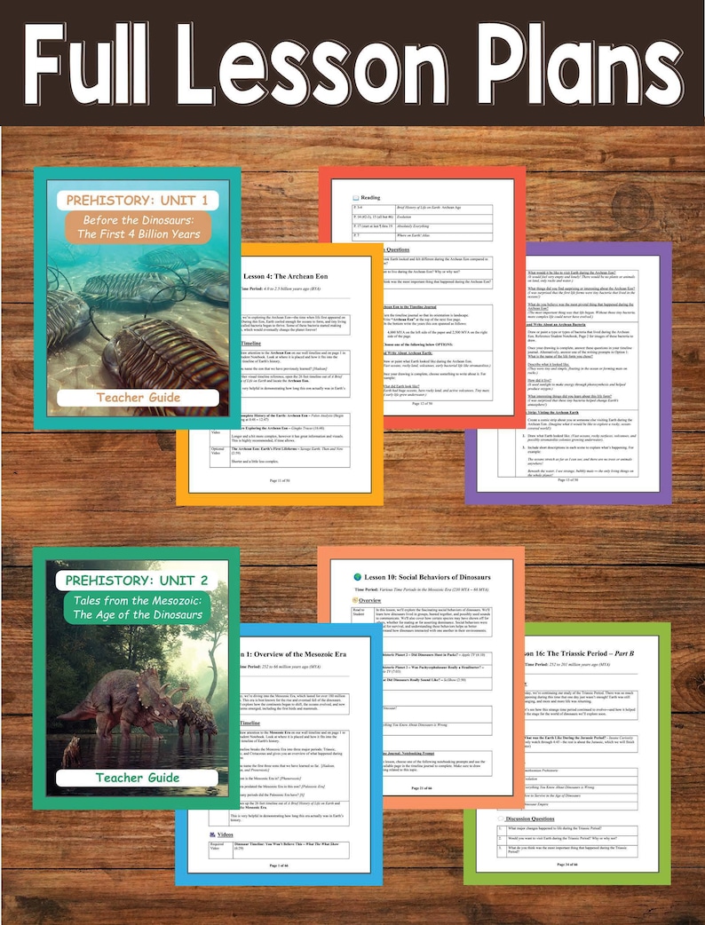 UPDATED Prehistory Unit Guide for Grades 5-8 - Literature Based - Etsy