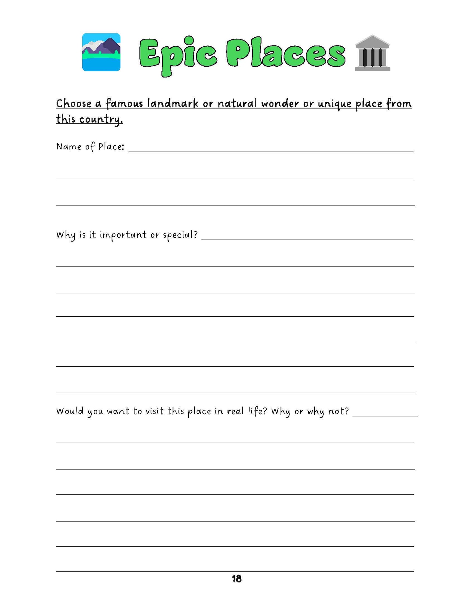 COUNTRY STUDY Research Notebook – Printable Geography Pack for Every ...